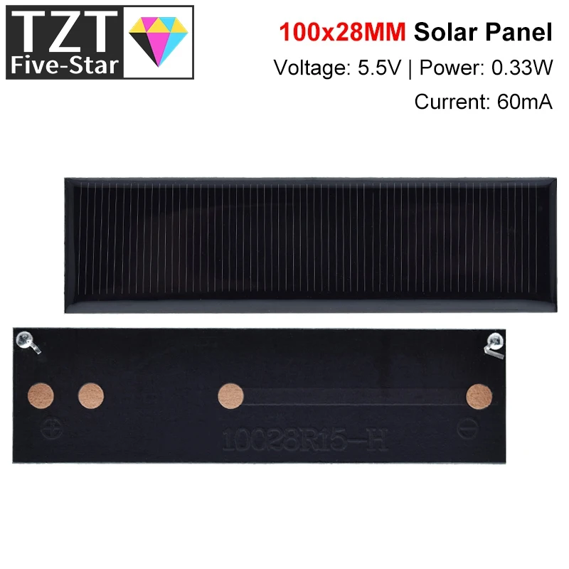 TZT Polycrystalline Solar Panel 5.5V 60mA 0.33W Portable Mini Solar ...