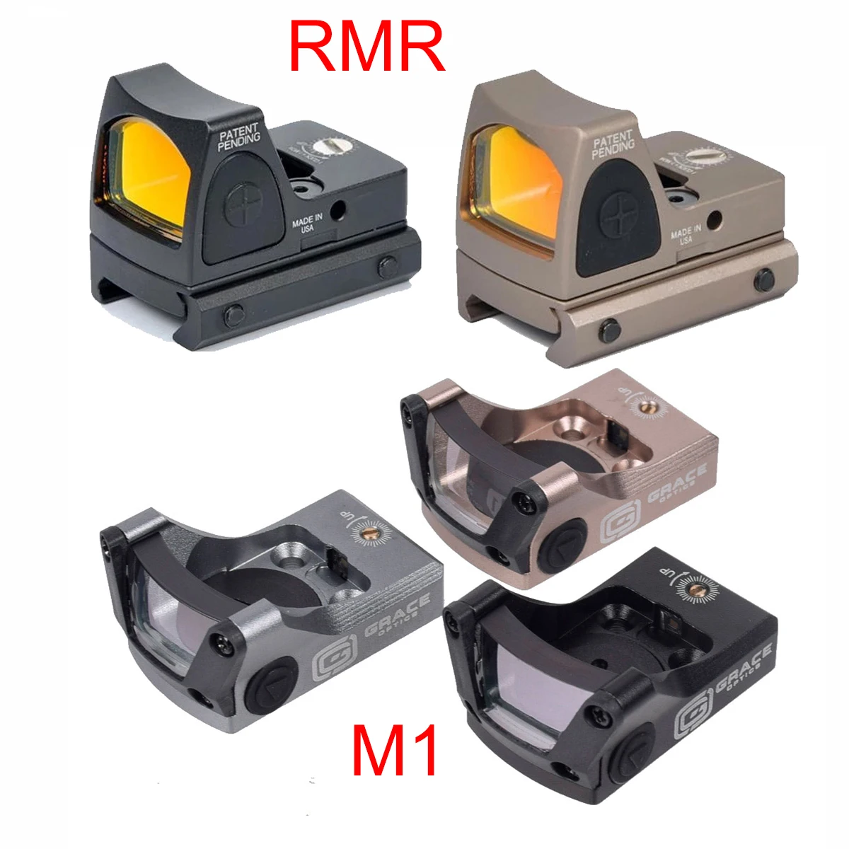 Metal-M1-RMR-Weapon-Red-Dot-Green-Dot-Sight-Collimator-Pistol-Reflex ...