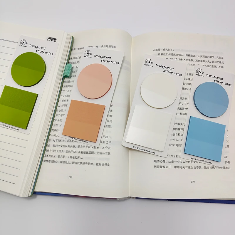 KindFuny-400-Sheets-Waterproof-Transparent-Self-Adhesive-Memo-Pads ...