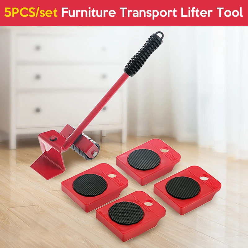 5PCS Heavy Duty Furniture Lifter Transport Tool Furniture Mover set 4 ...
