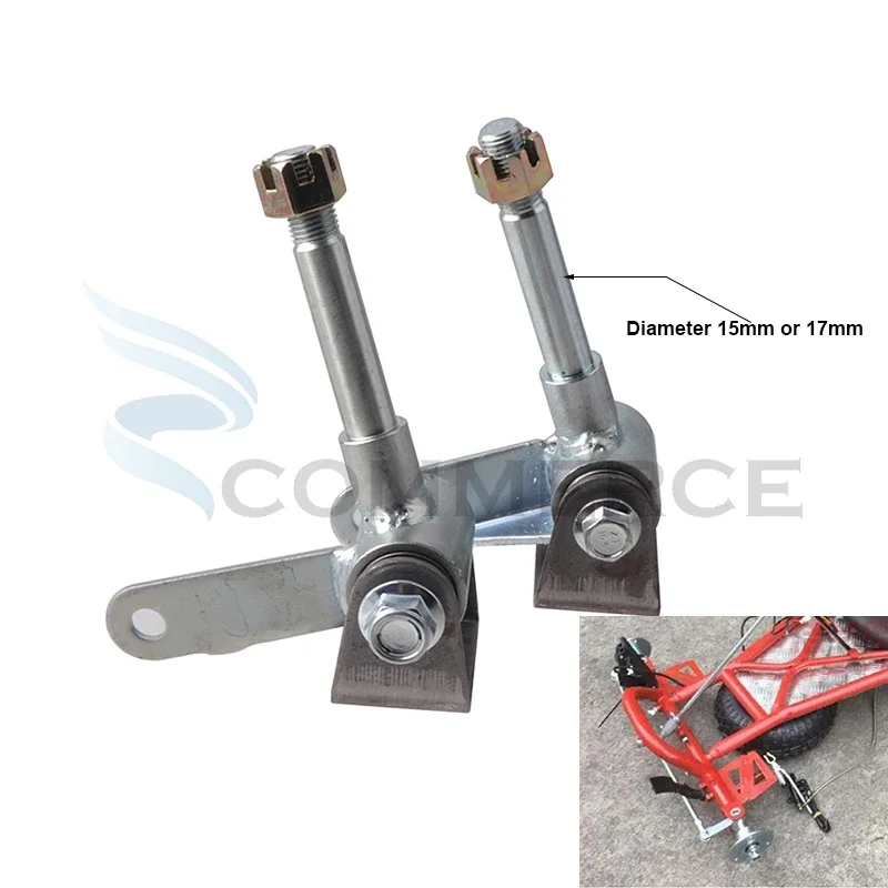 Karting-15mm-17mm-Front-Wheel-Stub-Axle-Strut-Steering-Knuckle-Spindle ...