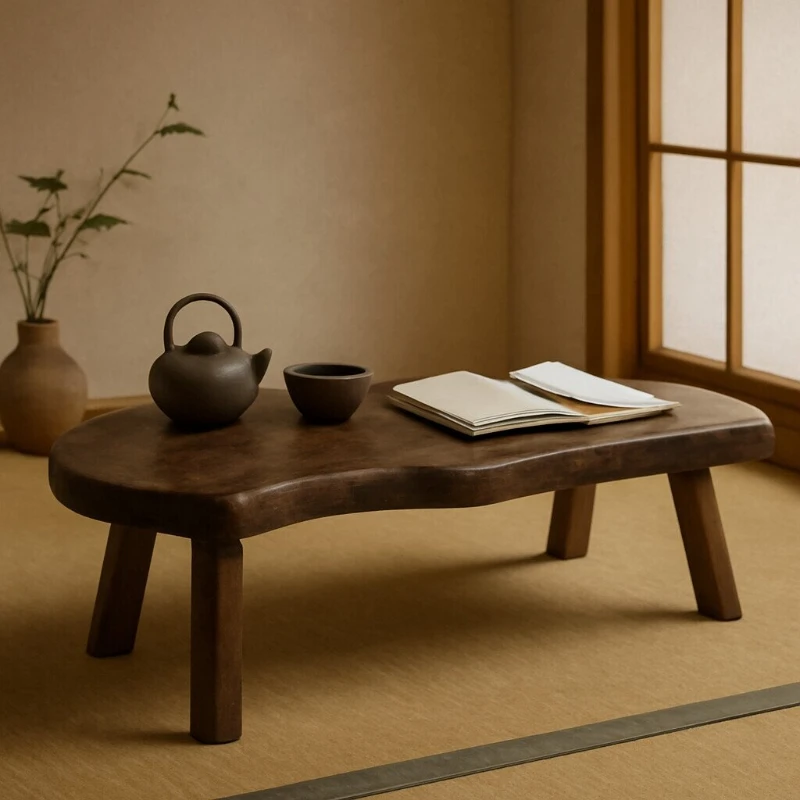 Solid Wood Meditation Stool Japanese Style Zen Entryway Shoe Bench ...
