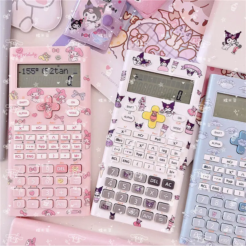 Pegatina-Sanrio-Diy-My-Melody-Kuromi-Cinnamoroll-calculadora-de-Funci-n ...