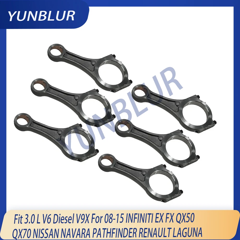 Engine Connecting Rod Kit Fit 3.0 L V6 Diesel V9X For 08-15 INFINITI ...
