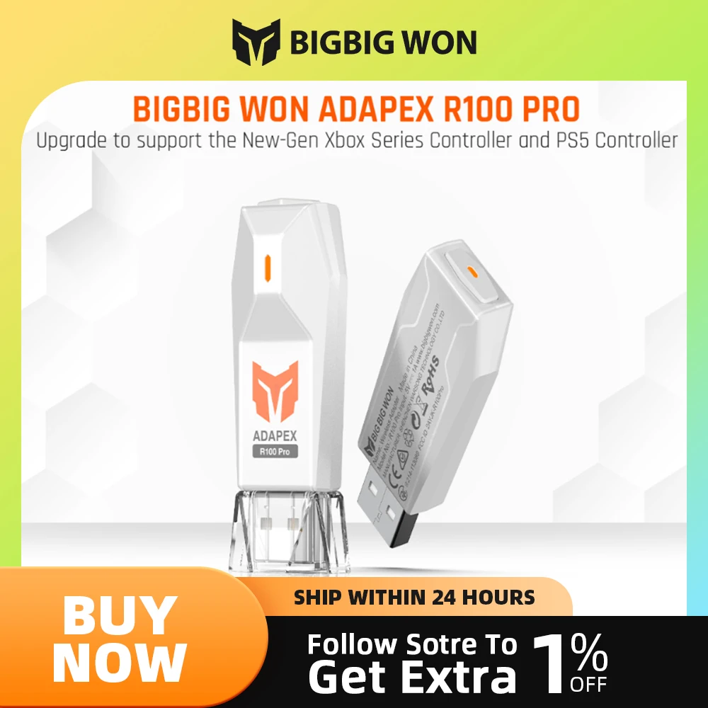 BIGBIG-WON-R100-Pro-Wireless-Adapter-for-Xbox-One-X-S-Controller-Series ...