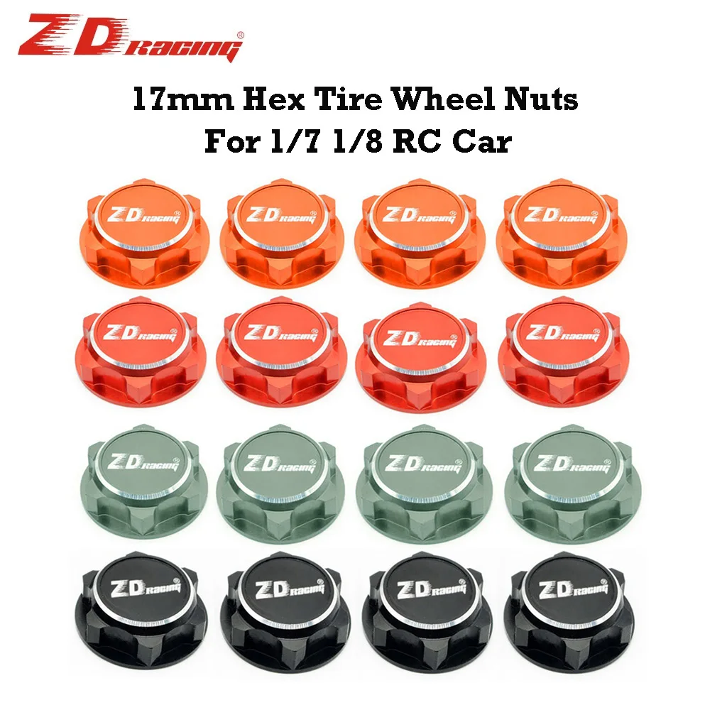 4Pcs-1-8-RC-Car-Metal-17mm-Hex-Tire-Wheel-Nut-Dustproof-Anti-Skid ...