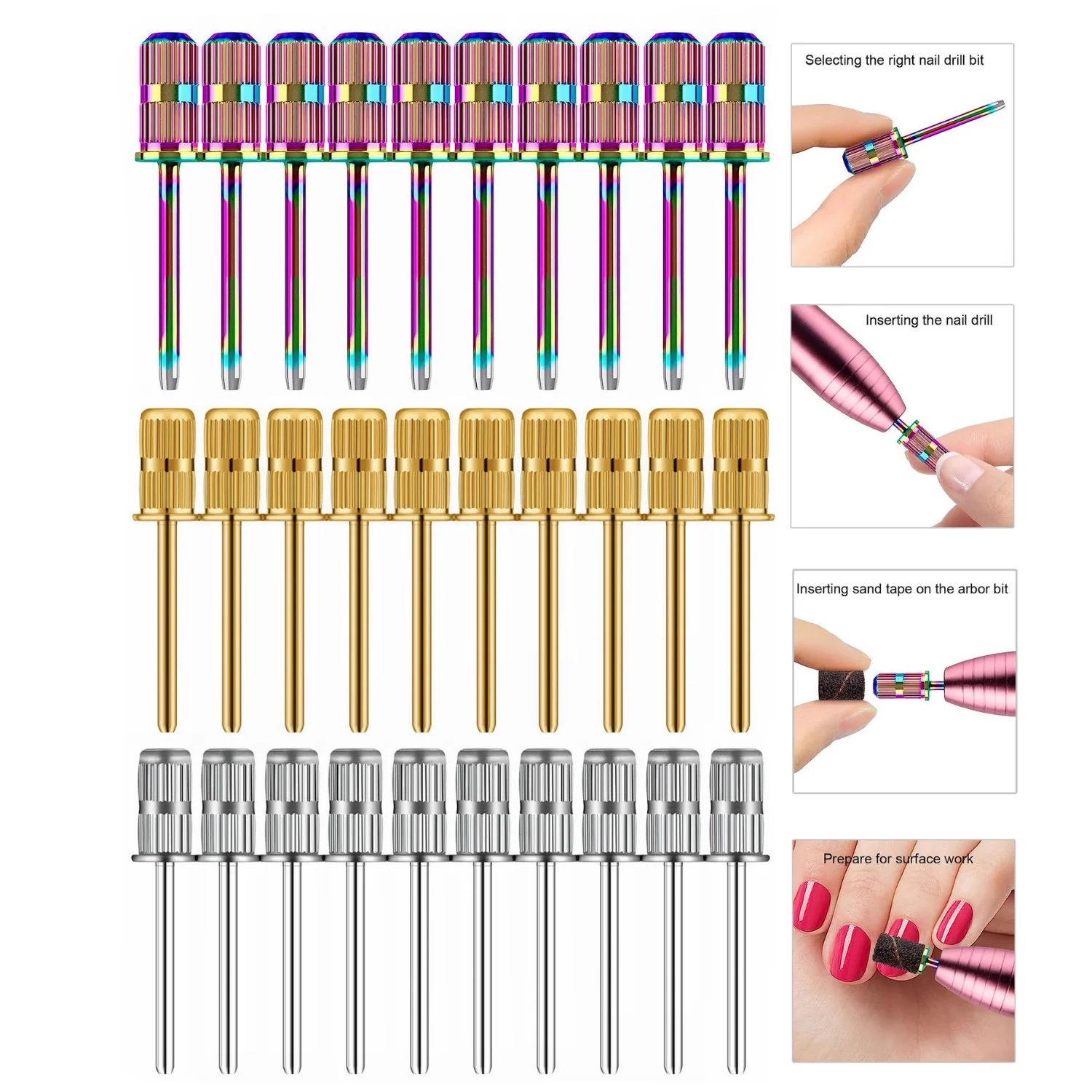 10pcs-Sanding-Band-Shaft-Nail-Drill-Bits-Mandrels-for-Electric-File ...