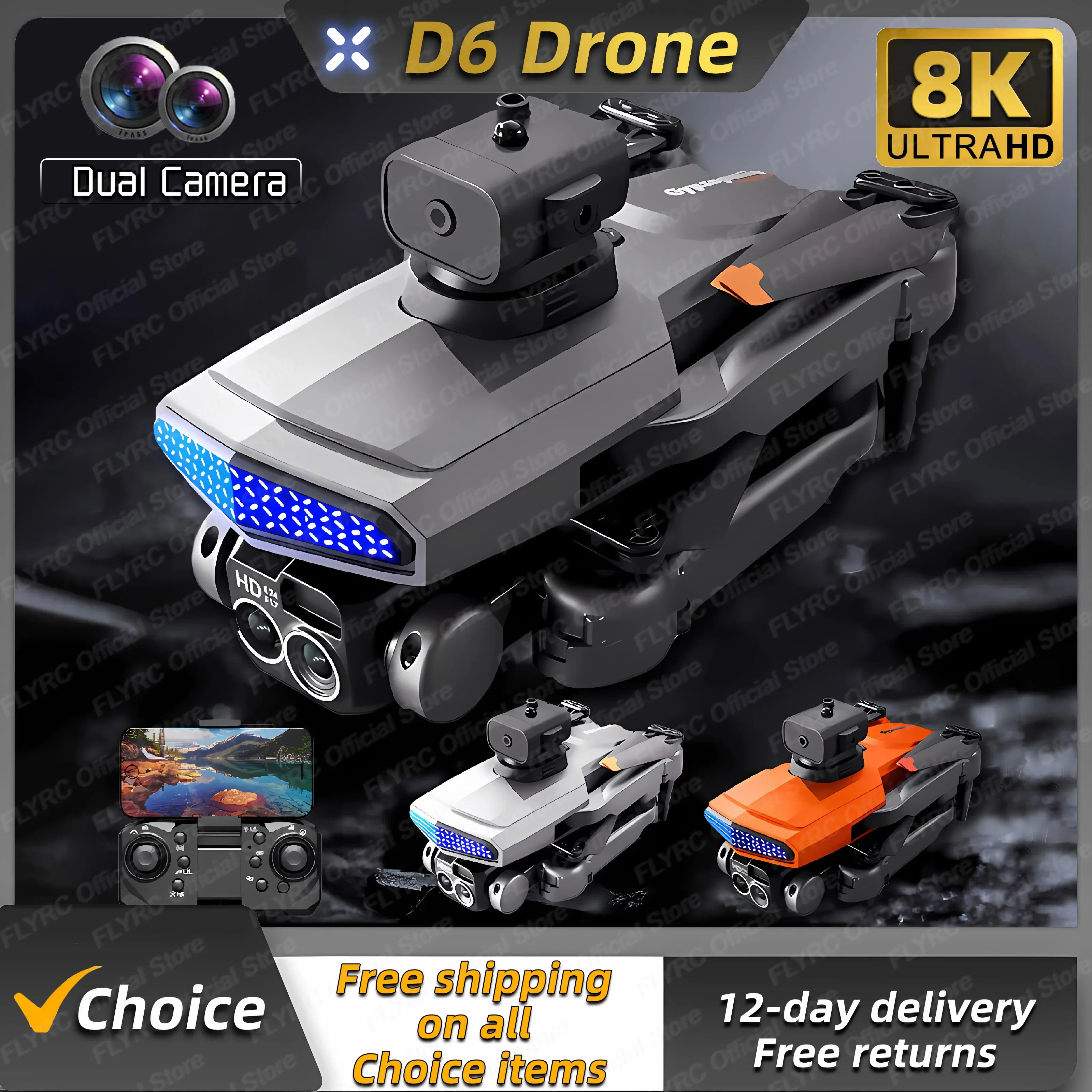 New-D6-Mini-Drone-8k-Profesional-4K-HD-Camera-Obstacle-Avoidance-Aerial-Photography-Brushless ...