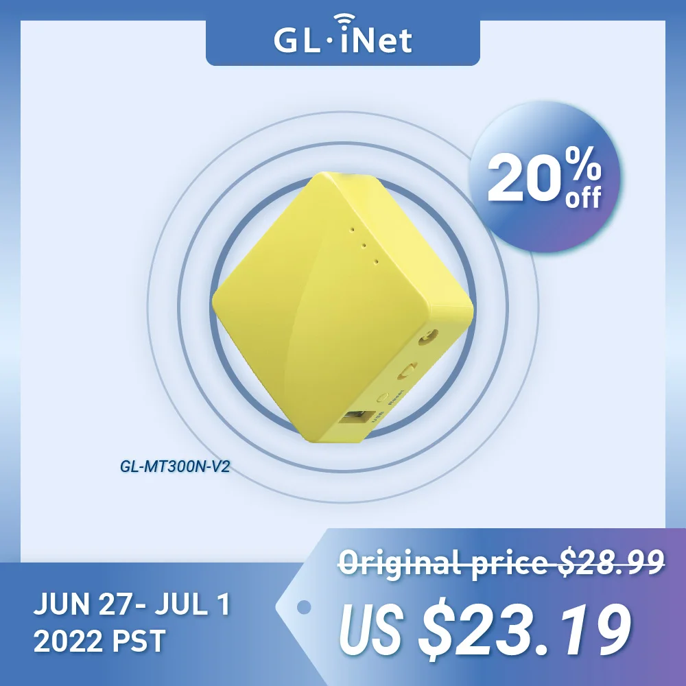 Glinet Gl-mt300n-v2 Mini Viagem Portátil Roteador Sem Fio Repetidor ...