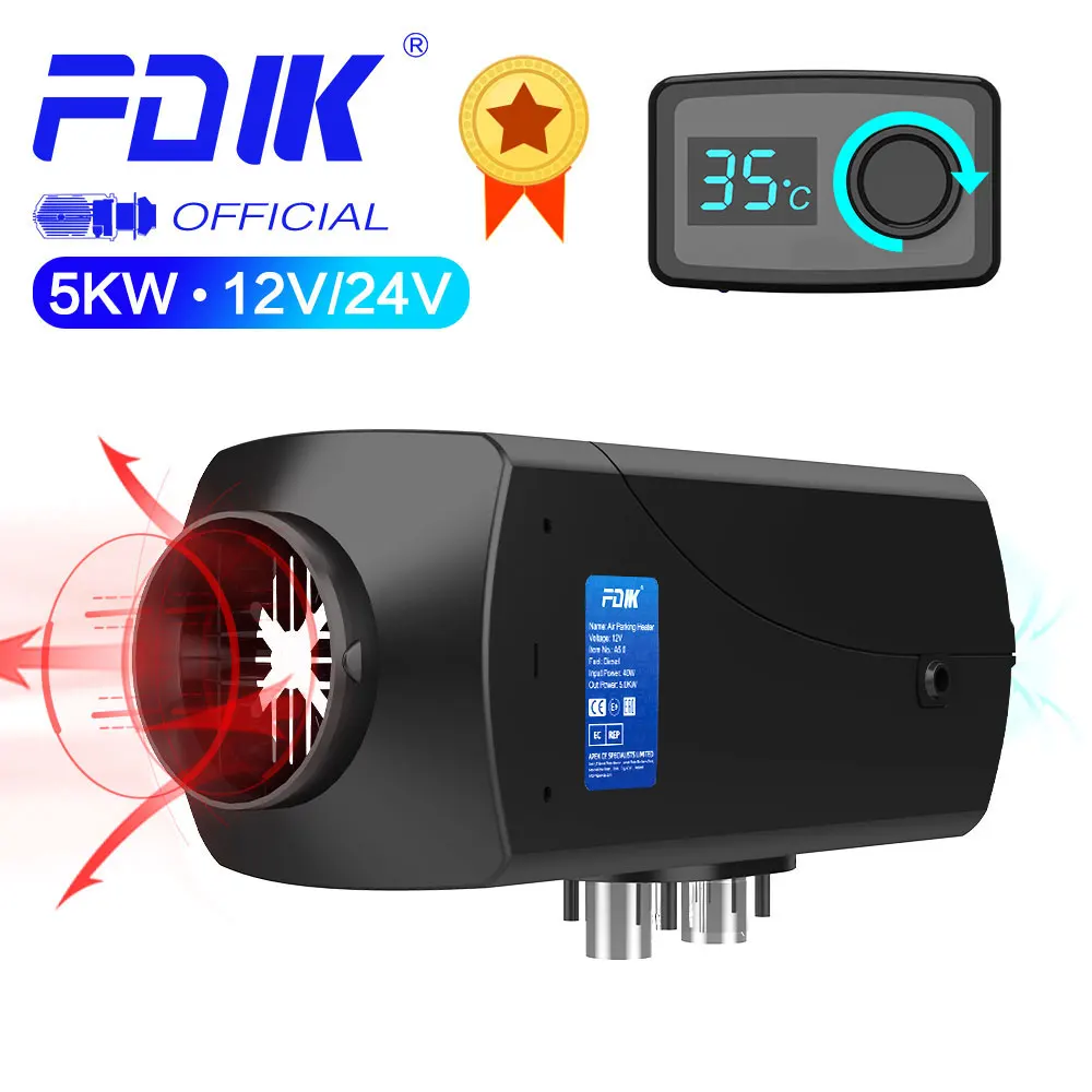 FDIK-Air-Diesel-Heater-5KW-12V-24V-Car-Parking-Heater-Autonomy-With-LCD ...