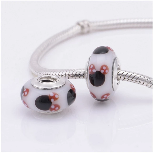 store cheap sales Set of 3 Disney Pandora Murano Glass Charms Mickey ...