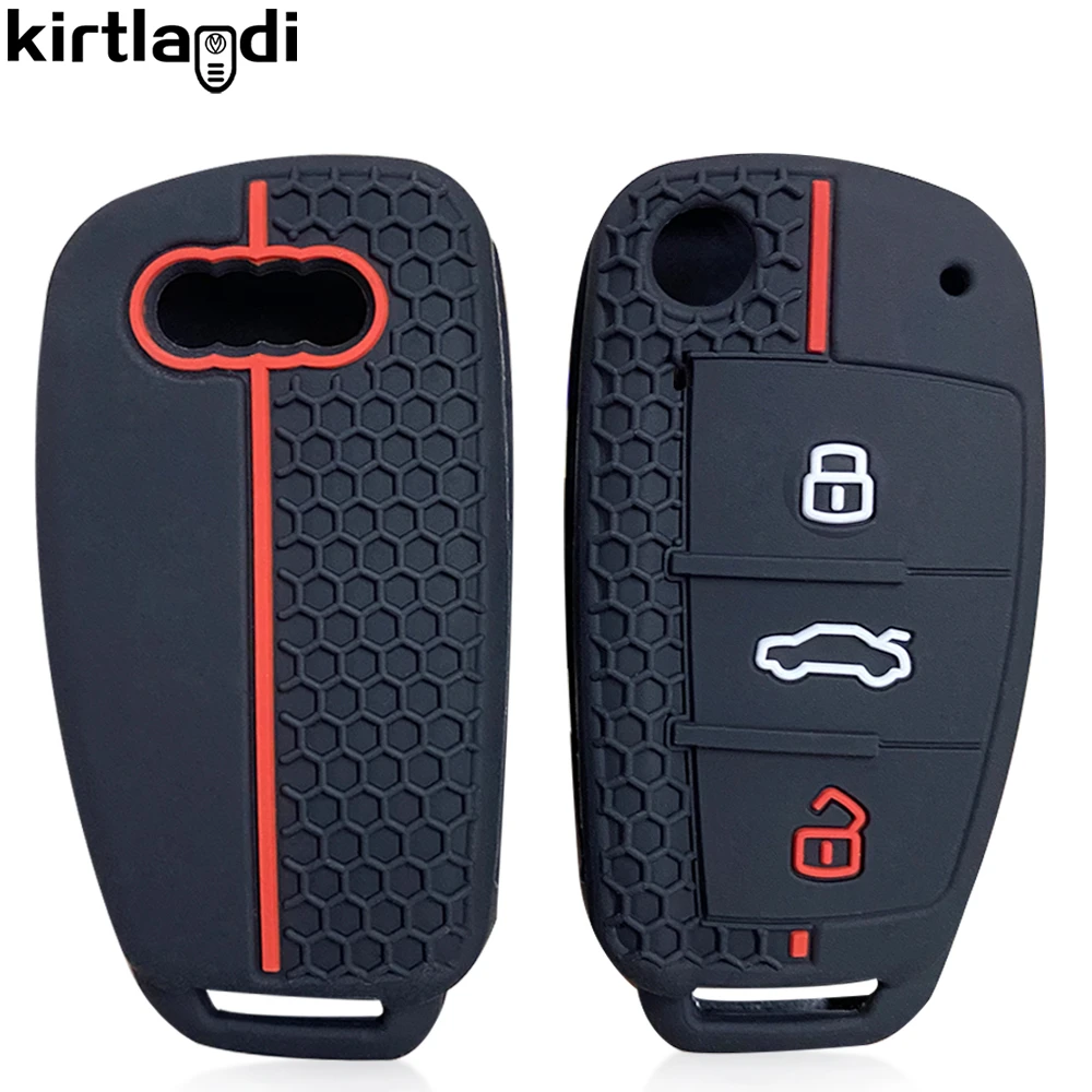 Silicone Car Key Cases Cover Fob For Audi A1 A3 A6 C5 C6 Q3 Q2 Q7 Tt ...