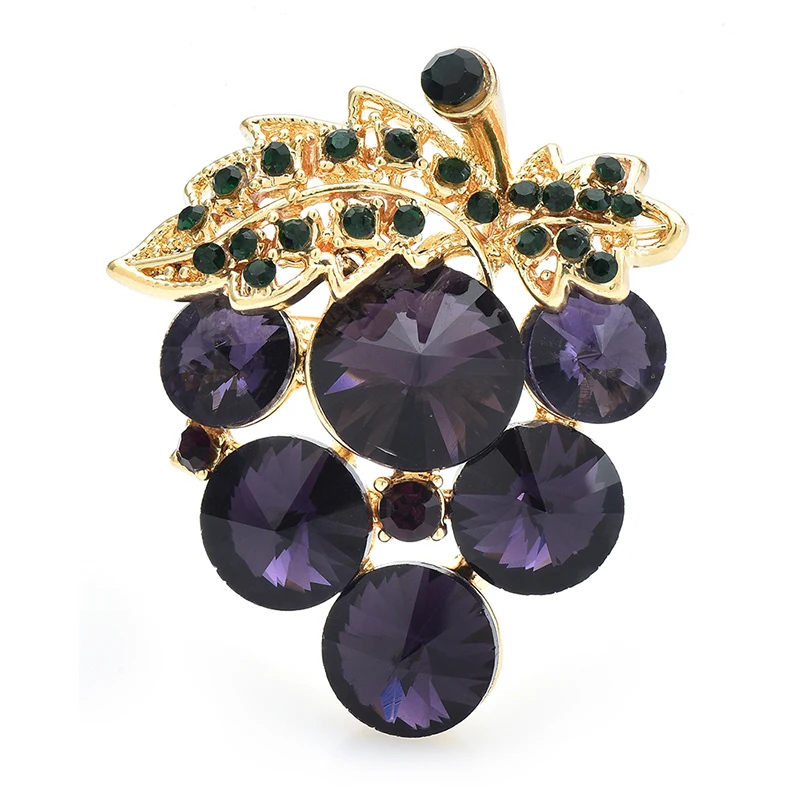Wuli-baby-Lovely-Grape-Brooches-2-color-Rhinestone-Beautiful-Fruits ...