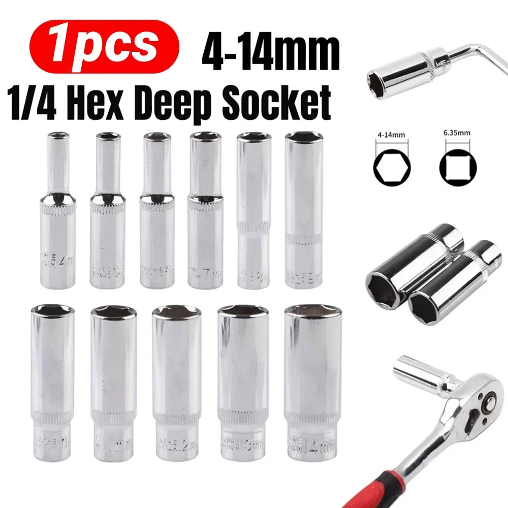 1pcs-Metric-Long-Chrome-Socket-Set-1-4-Inch-Drive-6-Point-Deep-Socket ...