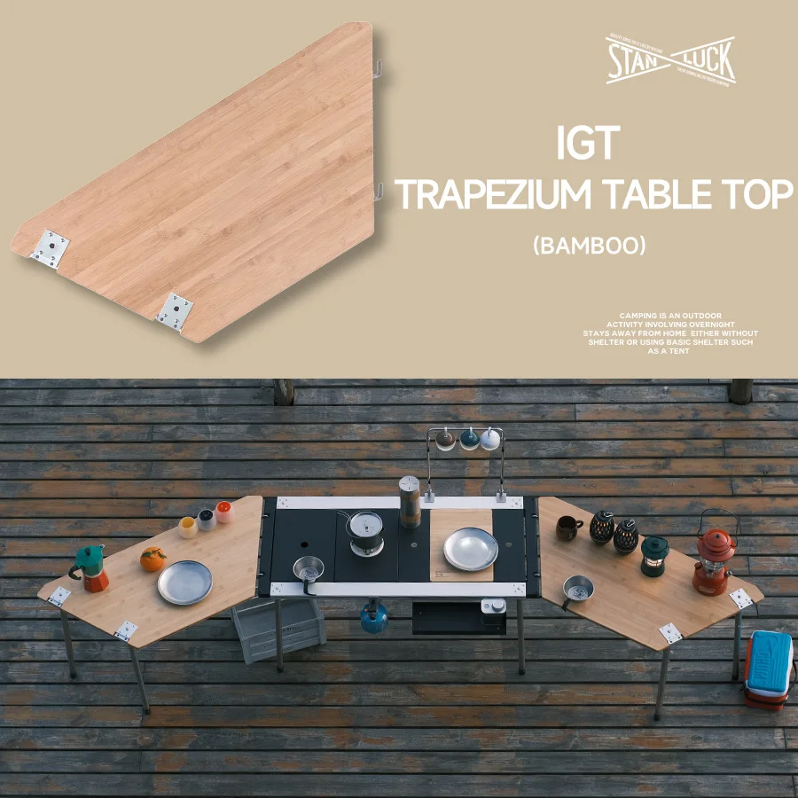 Stanluck-IGT-Trapezoid-Table-Top-Bamboo-Board-Outdoor-Kitchen-System ...
