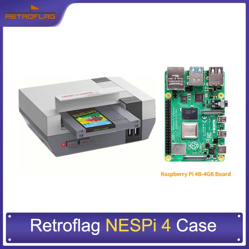 Retroflag-carcasa-nesp4-para-Raspberry-Pi-4-carcasa-con-adaptador-de ...