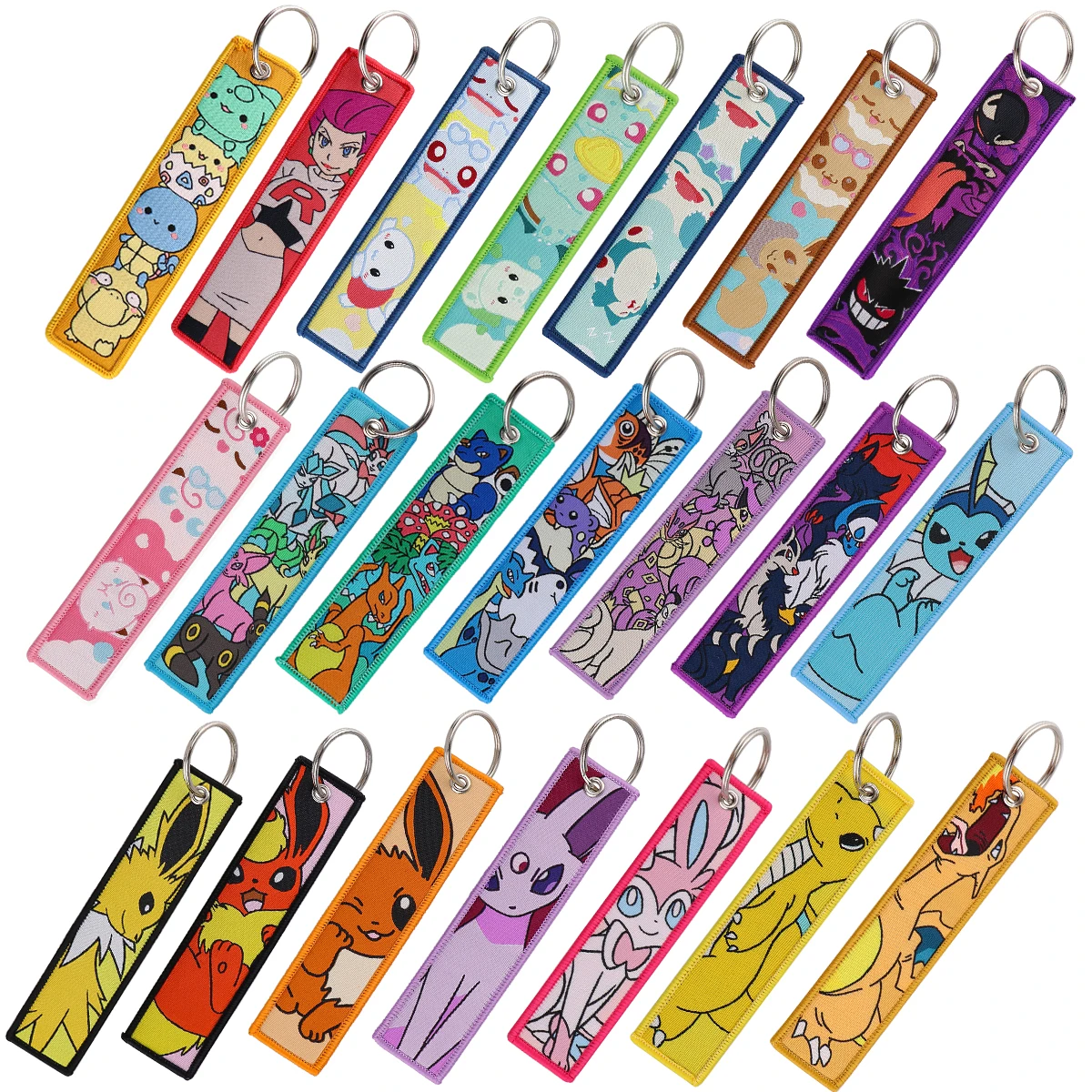 Anime-Cute-Animal-Jet-Tag-Embroidery-Keys-Tag-Women-Keyring-Cartoon-Car ...