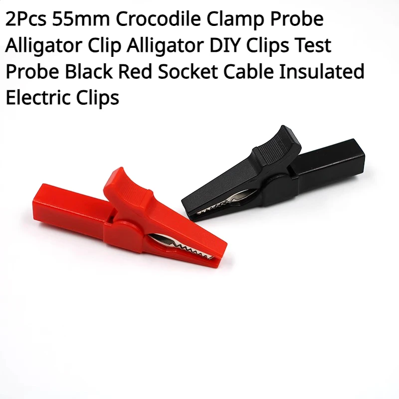 2Pcs-55mm-Crocodile-Clamp-Probe-Alligator-Clip-Alligator-DIY-Clips-Test ...