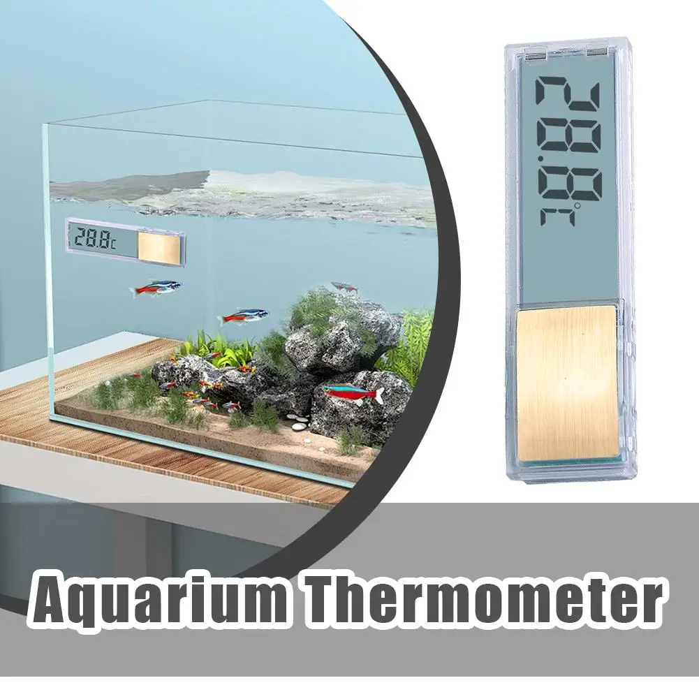 1/2/3/5pcs Fish Tank Thermometer 3D Digital LED Electronic Aquarium ...