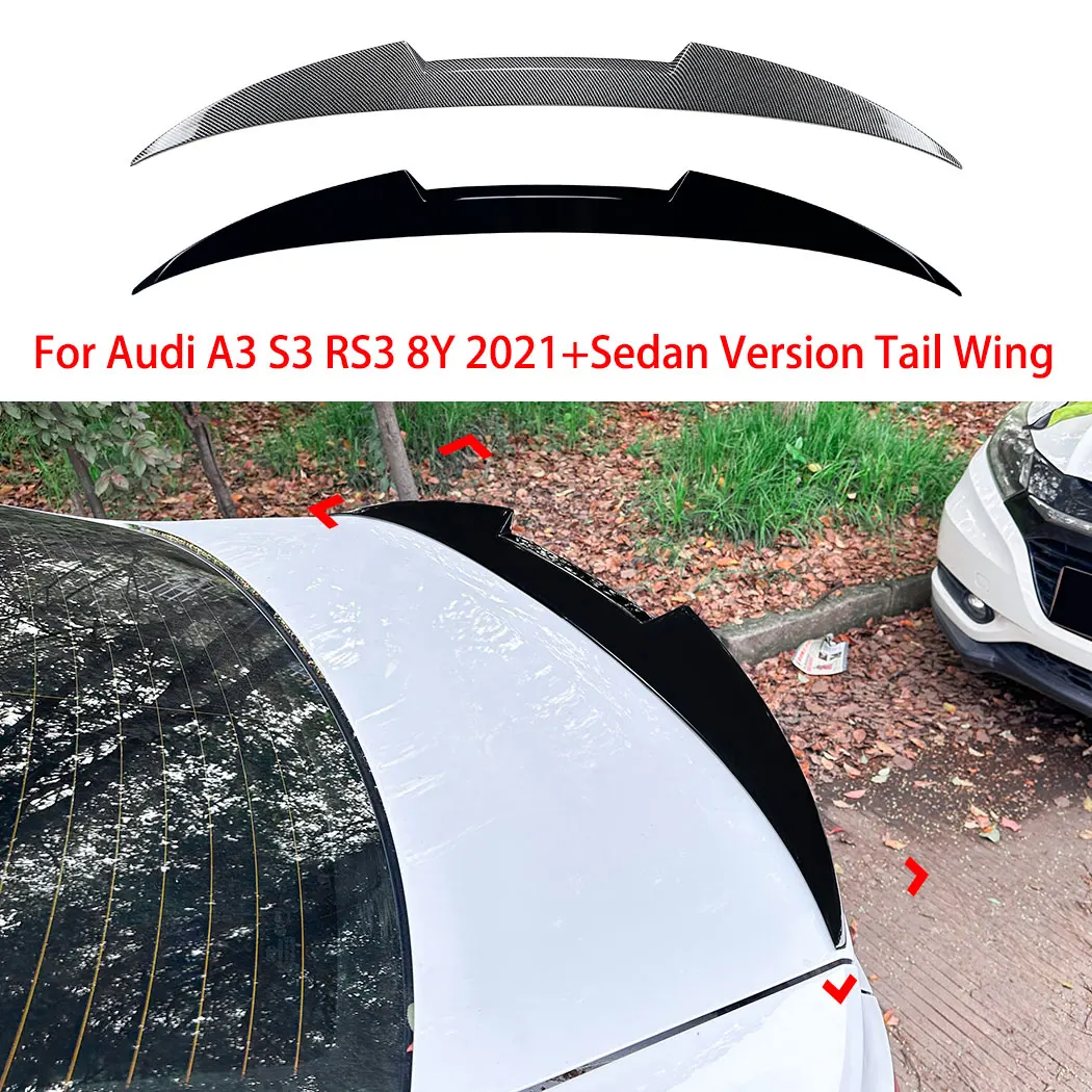 Car-Top-Rear-Wing-Fixed-Wind-Wing-Splitter-For-Audi-A3-S3-RS3-8Y-2021 ...