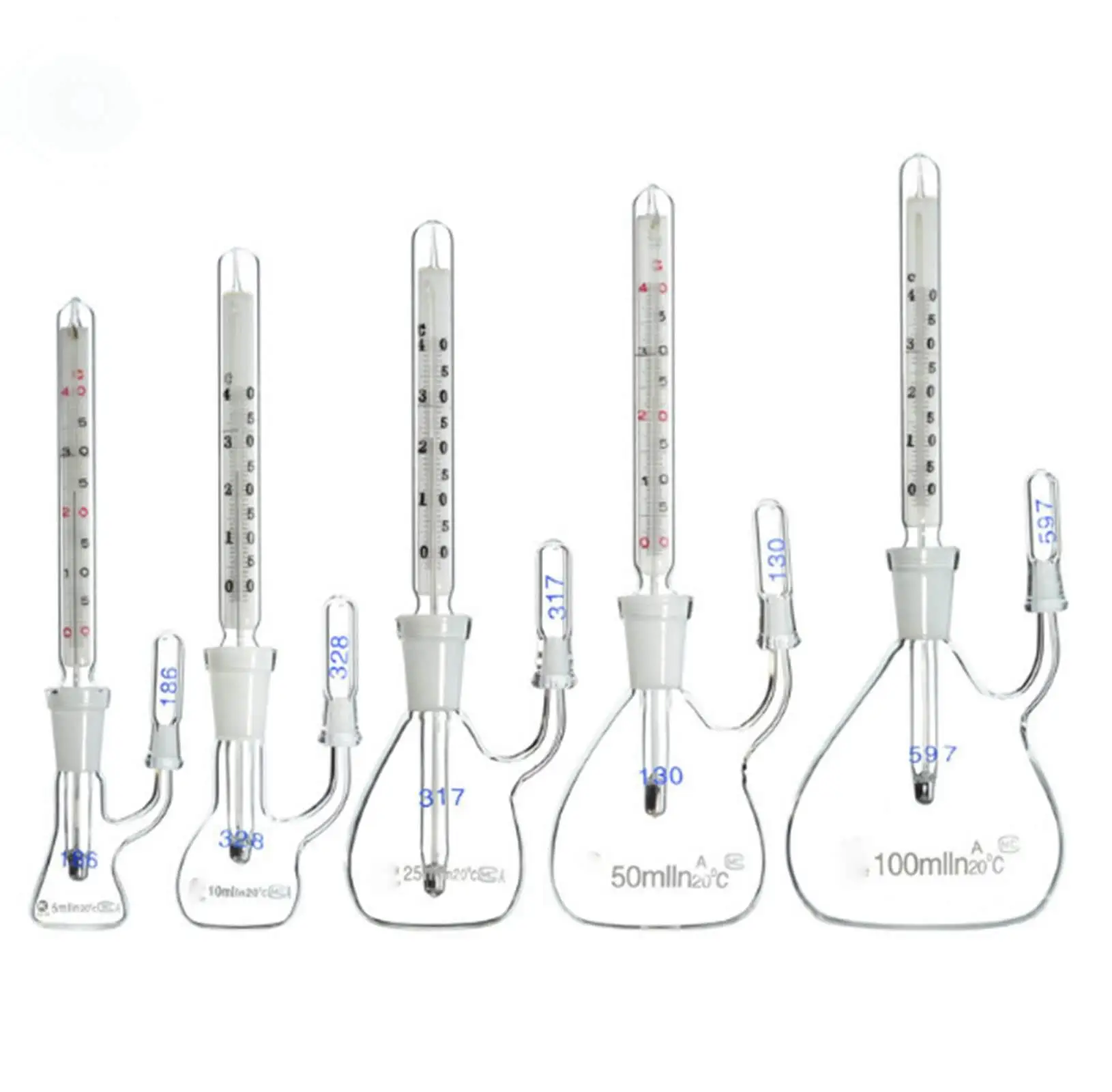 5ml-10ml-25ml-50ml-100ml-Thermometer-Pycnometer-Glass-Specific-Gravity ...