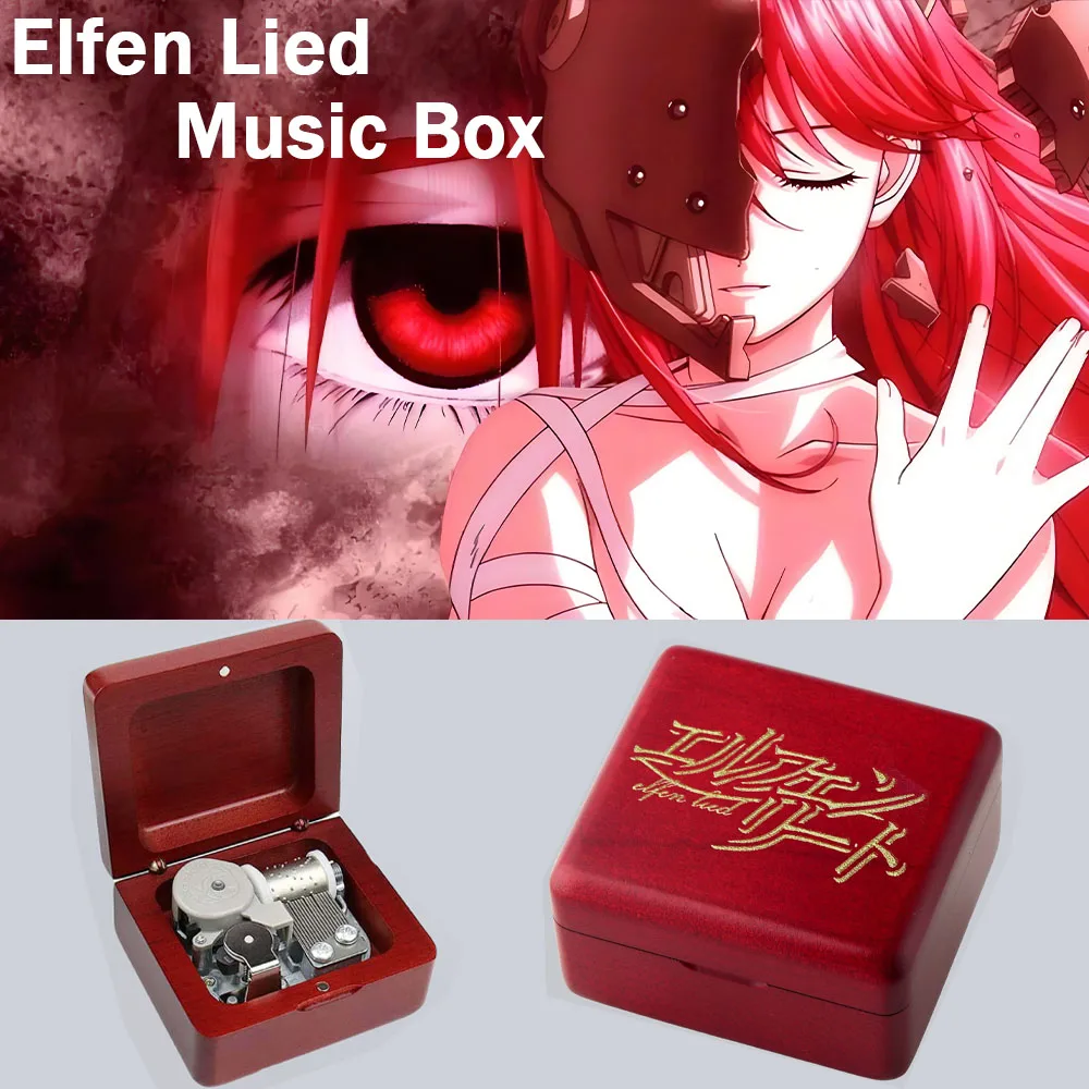 bronzing Wooden Elfen lied Music Box For new year Christmas Birthday ...