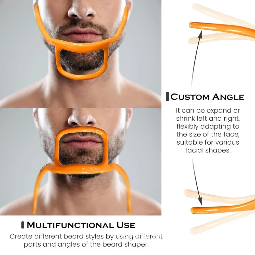 Ferramenta-de-Modelagem-de-Barba-Masculina-Pr-tico-Silicone-Guia-Decote ...