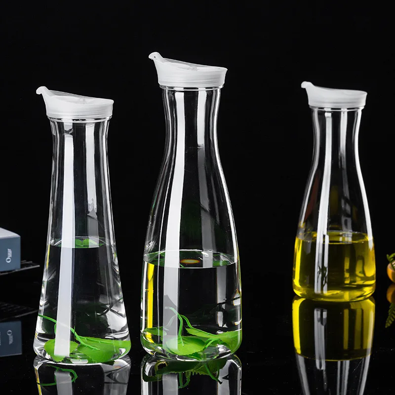 Clear-Plastic-Carafe-Pitchers-with-Lid-Drink-Dispensers-for-Parties-Tea ...