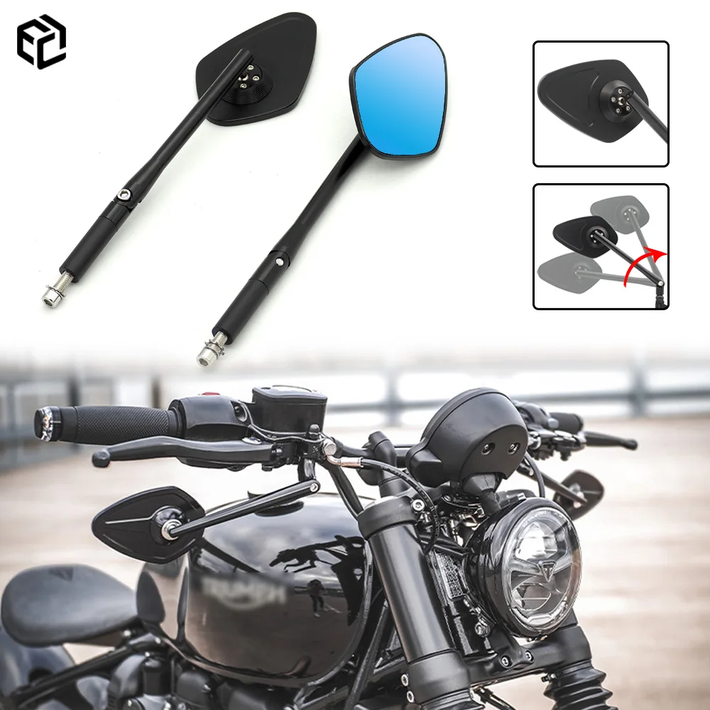 Motorcycle Rear View Bar End Mirror For Triumph Speedmaster Scrambler ...