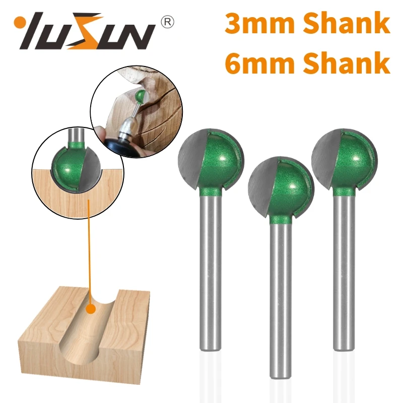 YUSUN-3MM-6MM-Shank-Round-Carving-Bit-Router-Bit-Woodworking-CNC ...