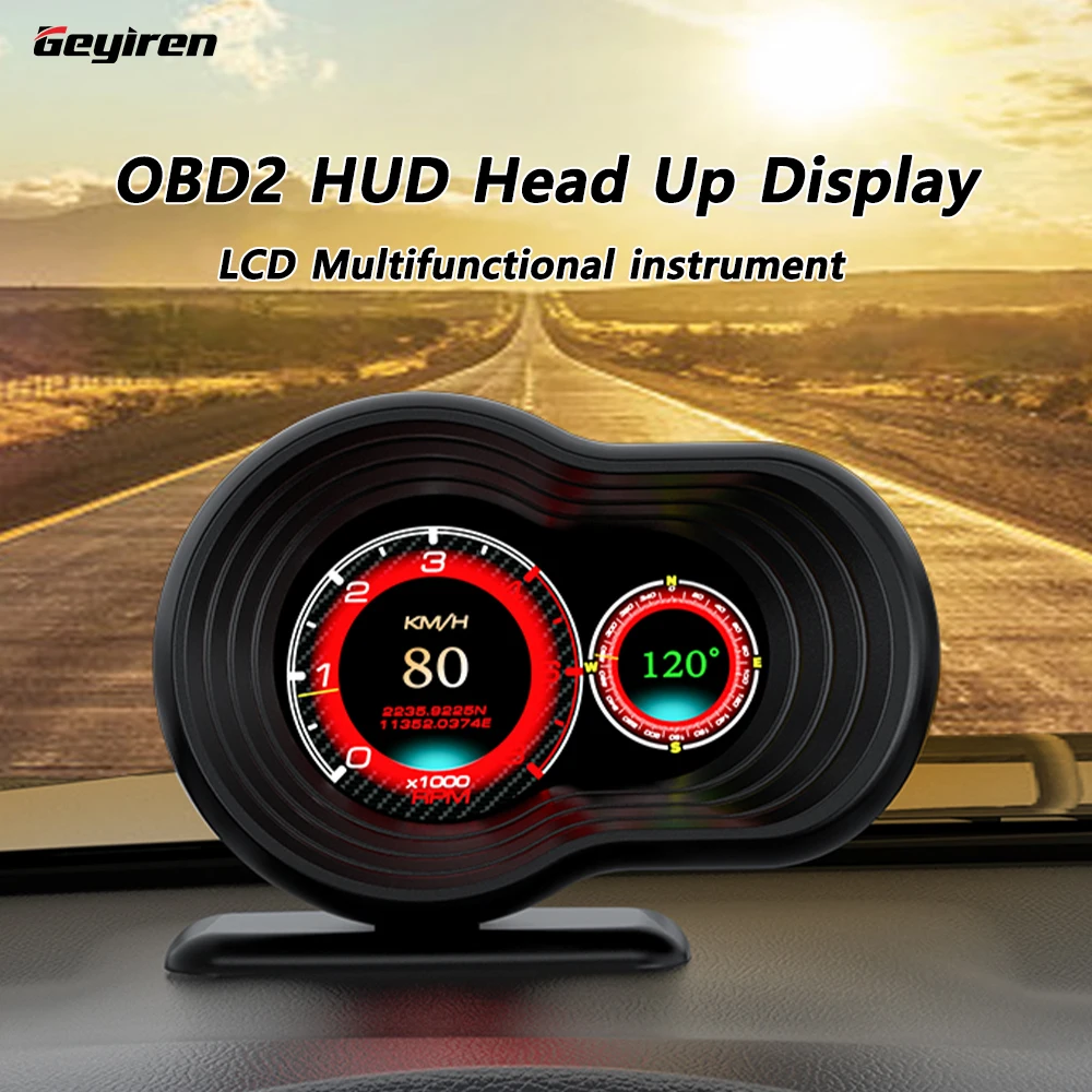 Geyiren-F9-Car-Digital-Speedometer-OBD2-HUD-Head-Up-Display-Car-On ...