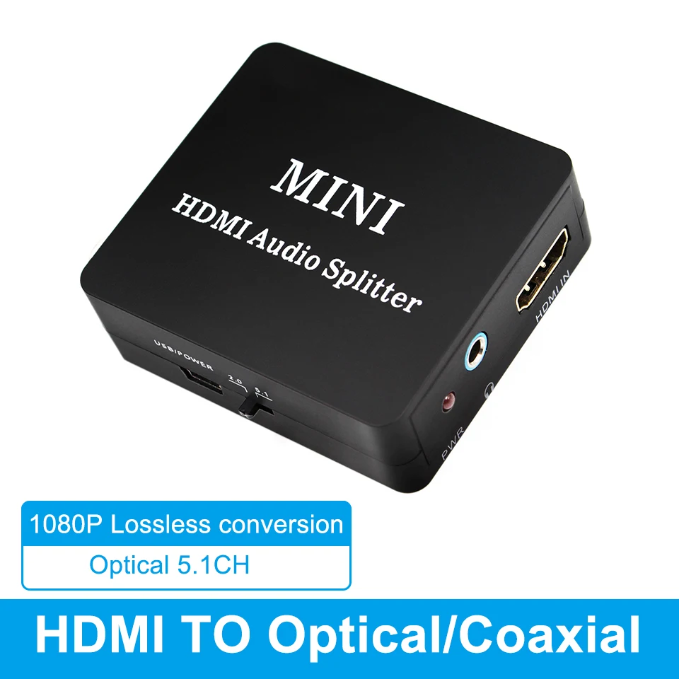HDMI HDMI SPDIF, 동축, 이어폰, 2CH/5.1CH, 오디오 추출기 변환기, usb 케이블이 있는 오디오 분배기 ...