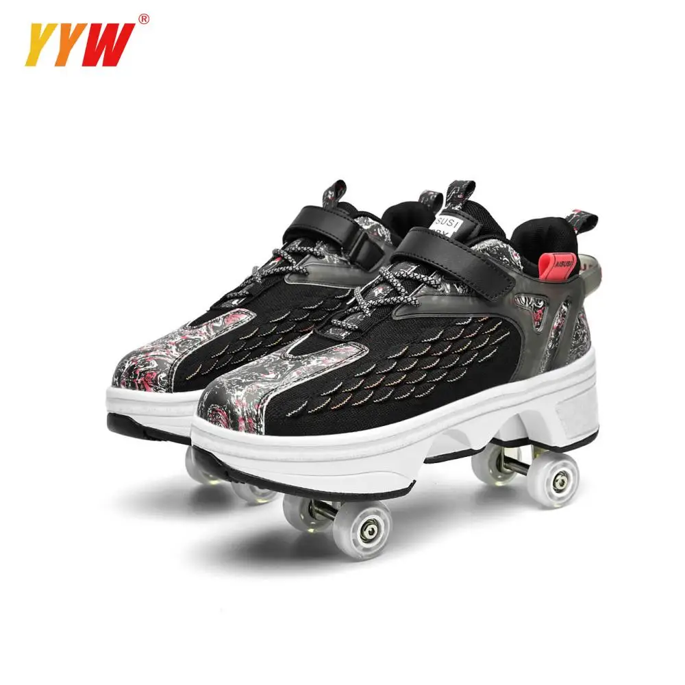 Sneakers-Deformation-Roller-Skate-Shoes-Parkour-Roller-Shoes-Sneakers ...