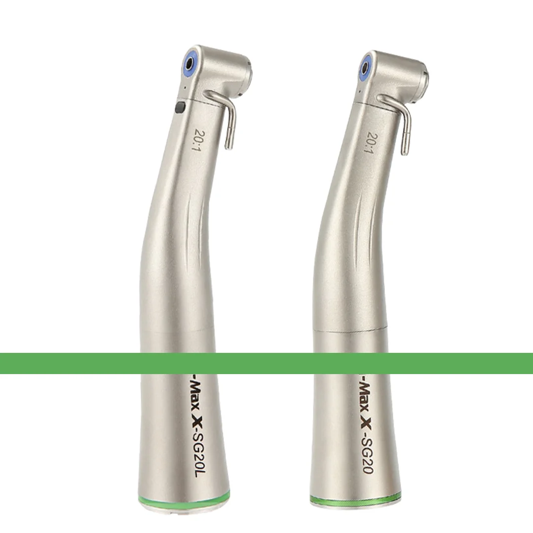 Dental 20:1 Low Speed Handpiece Green Ring With LED Fiber Optic Contra ...