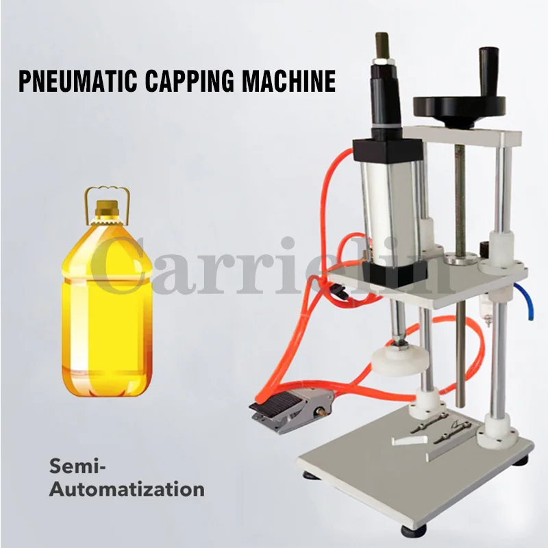 Pneumatic-Capping-Machine-Crown-Cap-Capper-Plastic-Soy-Sauce-Bottle-Oil-Pot-Crimper-Capping ...