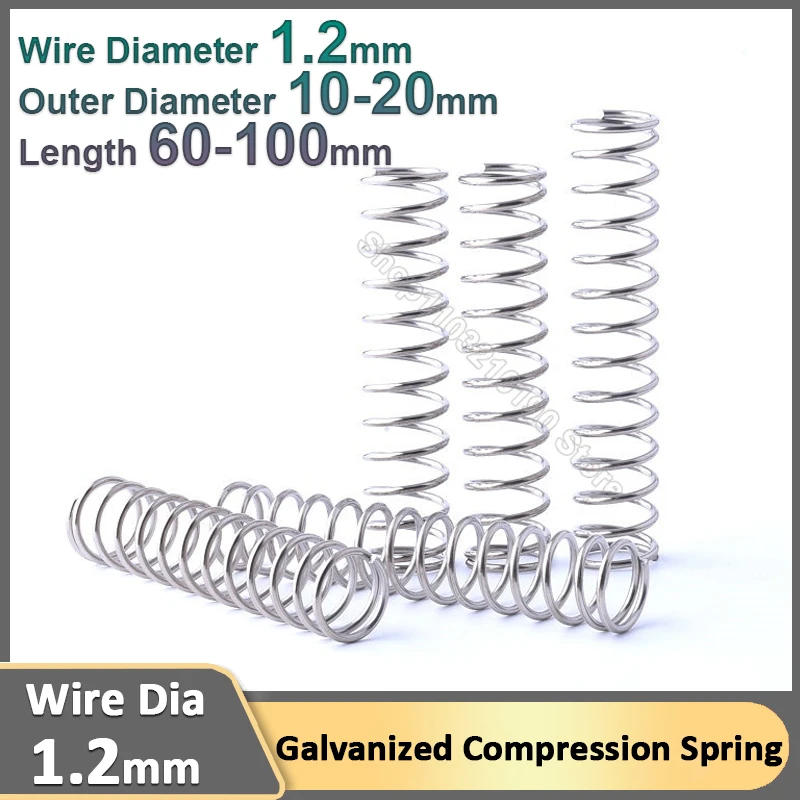 1-2mm-Galvanized-Compression-Spring-Miniature-Coil-Return-Compressed ...