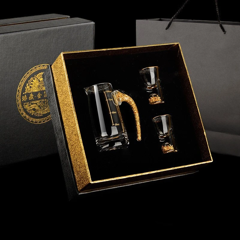 Gold-Foil-Household-High-end-Liquor-Glass-Gift-Box-Set-Gold-Foil-Wine ...