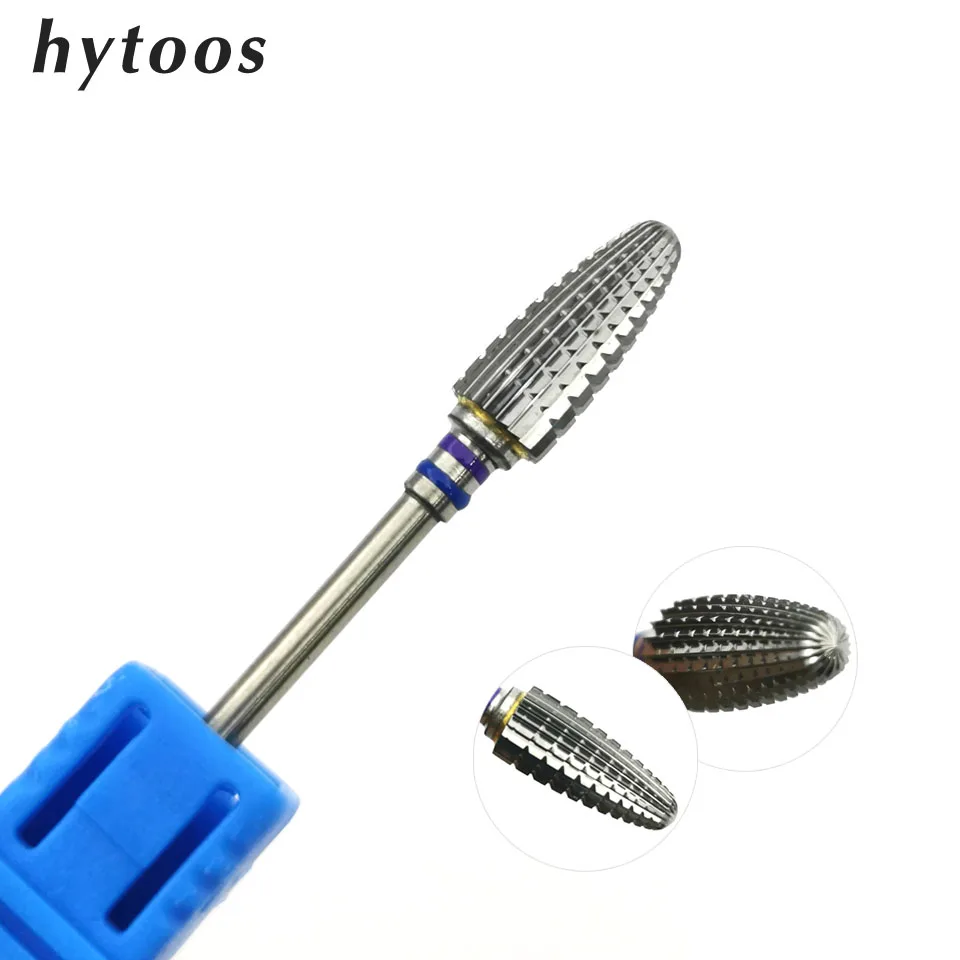 HYTOOS-6mm-Flame-Bits-3-32-Two-way-Nail-Drill-Bit-Carbide-Burrs-Milling ...