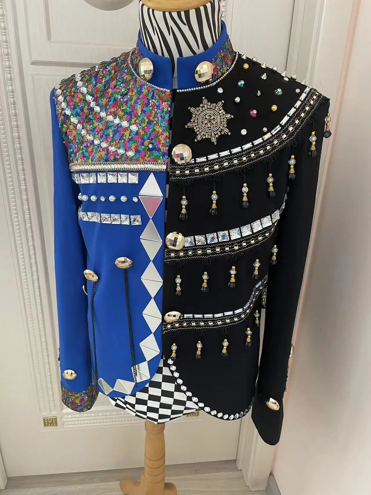Rhinestone Jacket Costume Stage | Rhinestone Fashion Dj Costumes - High ...