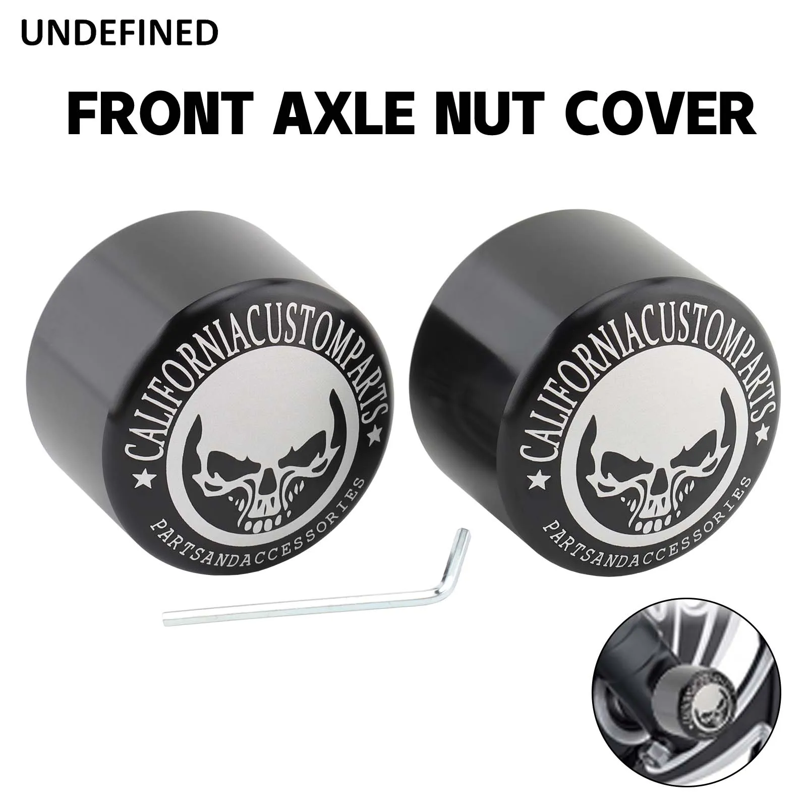 Motorcycle-Skull-Front-Axle-Nut-Cover-Caps-Fits-For-Harley-Sportster-XL ...