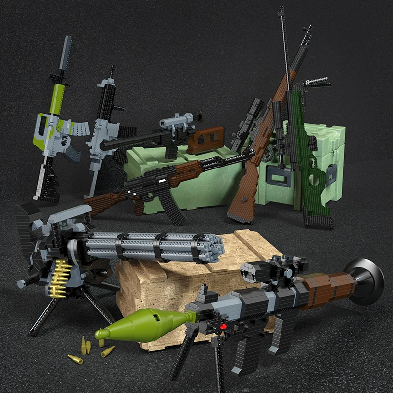 Building-Blocks-Toy-Gun-Sets-Army-Weapon-Submachine-Assembly-DIY-Bricks ...