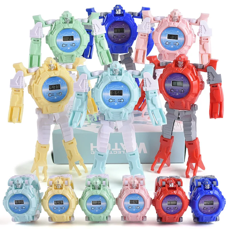 Transformation-Robot-Electronic-Watch-Deformation-Anime-Action-Figure ...