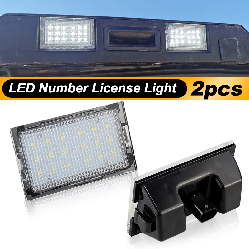 2pcs LED Car Number License Plate Lights Lamps White For Land Range ...