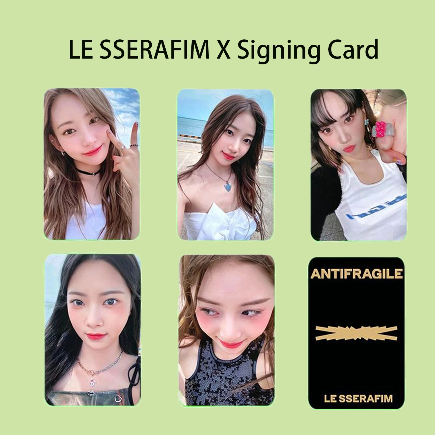 KPOP LE SSERAFIM Kartu Tanda Tangan Lightstick Kartu Foto, 53% OFF