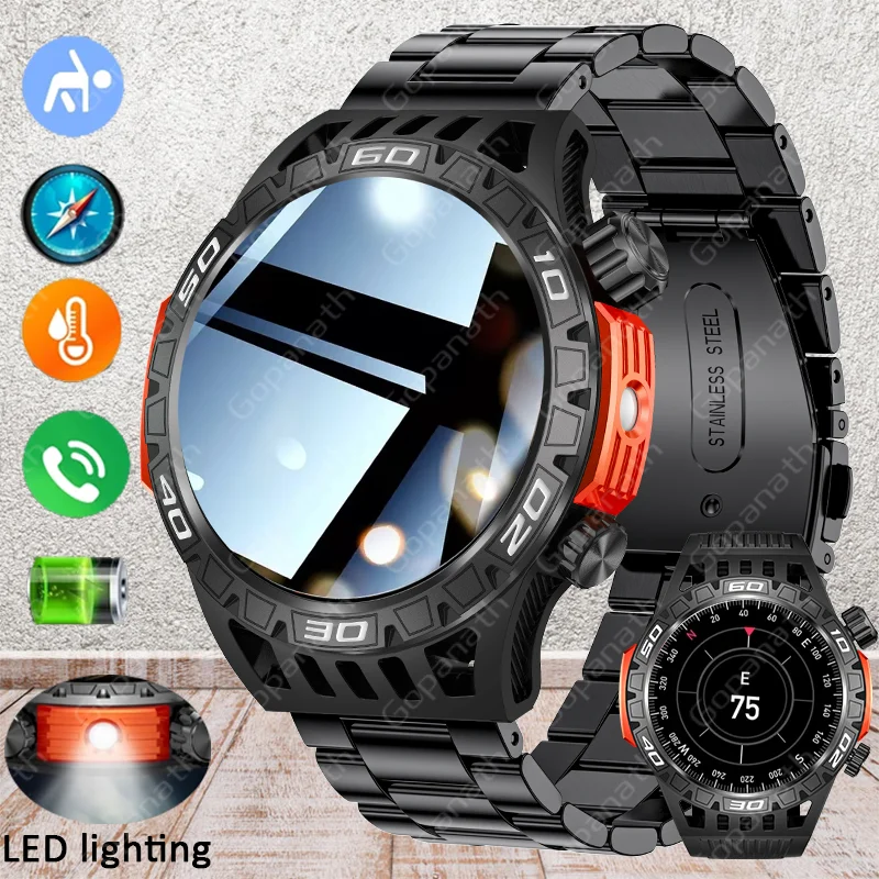New-LED-Flashlight-Smart-Watch-Men-Ftiness-Watches-IP68-Waterproof-1 ...