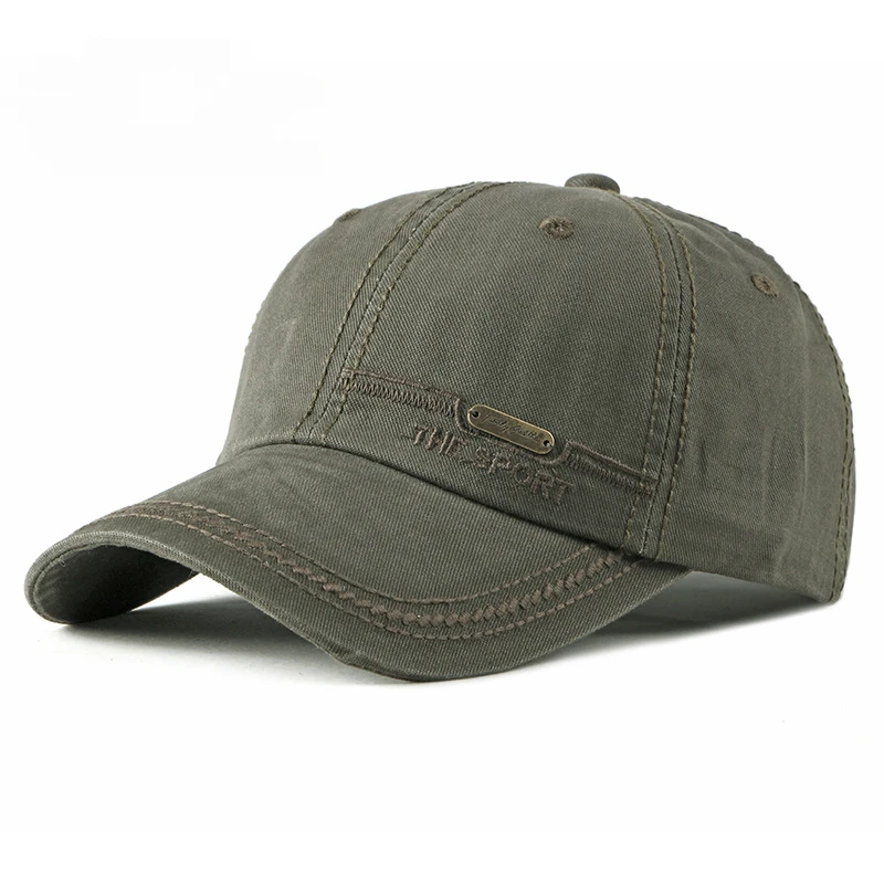 Army-Green-Summer-Baseball-Caps-for-Men-Mature-High-Quality-Cotton ...