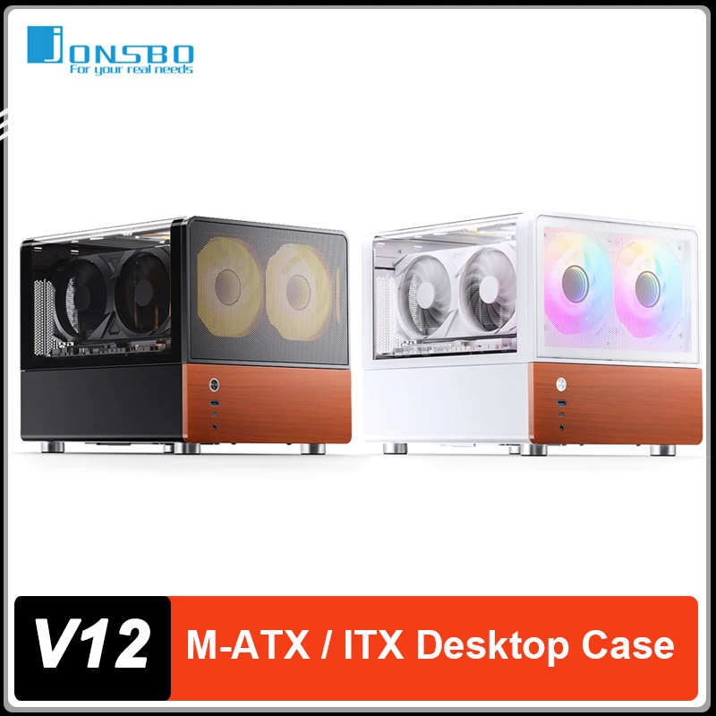 JONSBO V12 MATX Desktop PC Case Seaview Room Type-c Interface Mini Side ...
