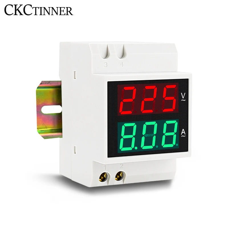 Din-Rail-Voltmeter-Ammeter-D52-2042-AC220V-AC380V-Digital-AC-Voltmeter ...