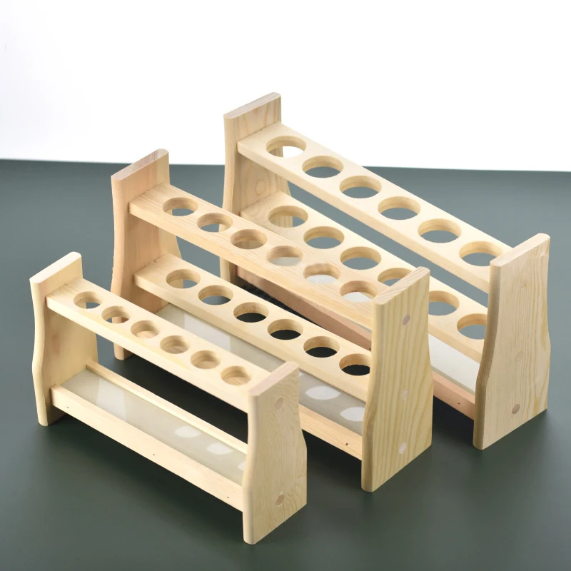 1pcs Lab Wooden test tube 10ml 25ml 50ml 100ml rack colorimetric tube ...