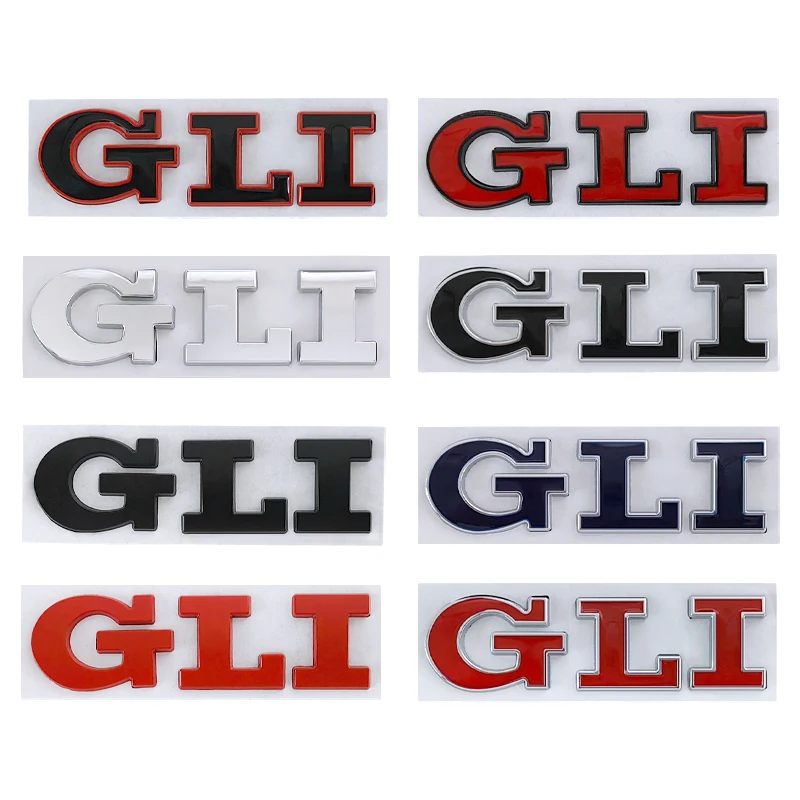 3d Metal GLI Logo Car Trunk Letters Badge Decal For Volkswagen Golf ...